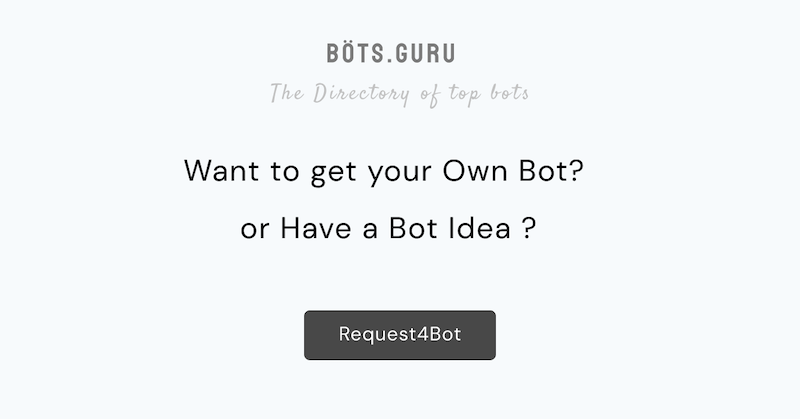 Request for Bot - Bots.guru